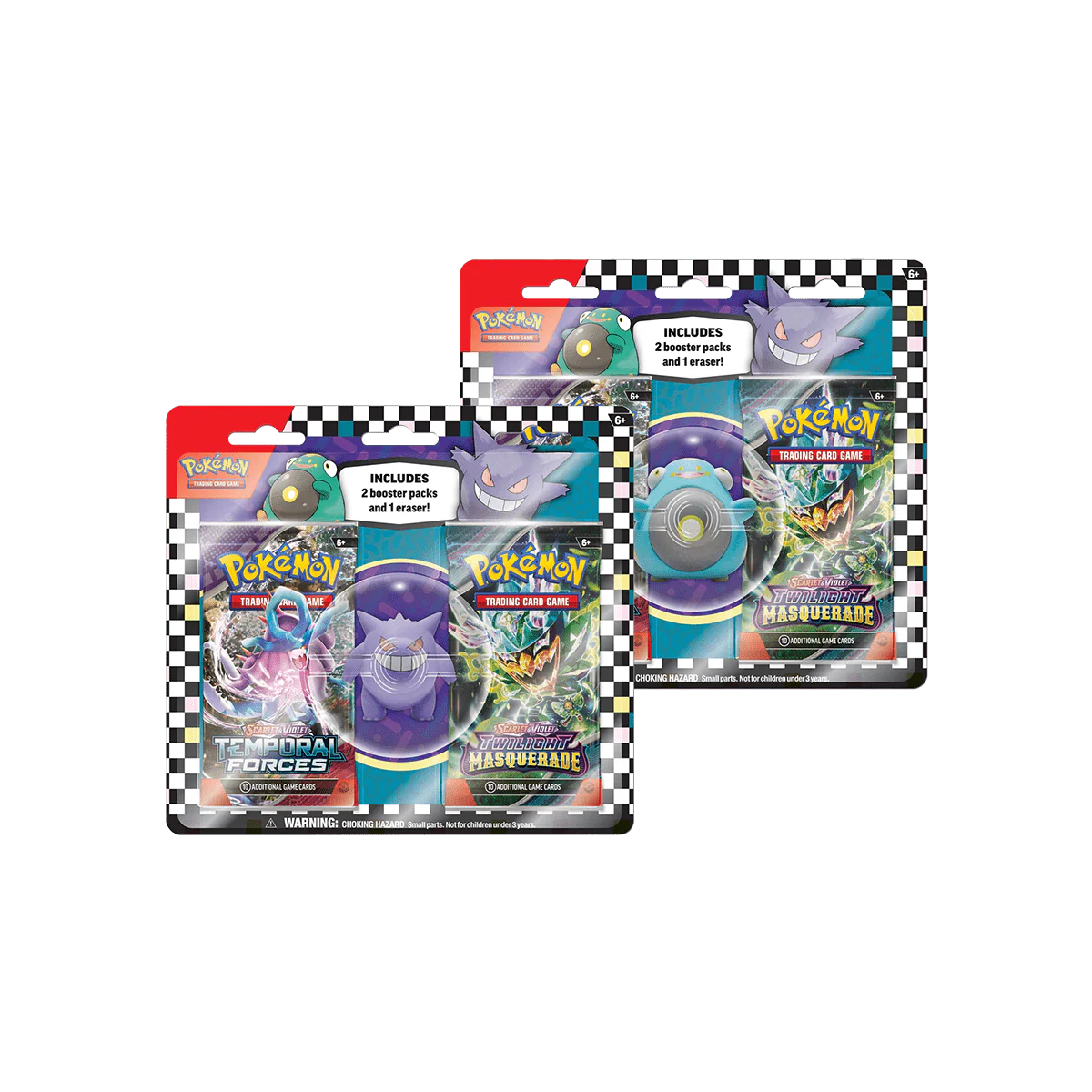 Pokémon TCG: 2 Booster Packs & Bellibolt/Gengar Eraser – Saudi TCG